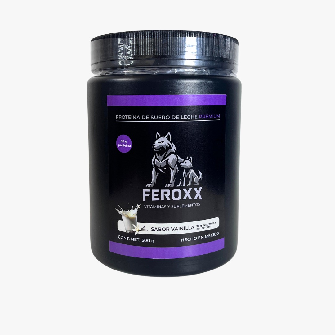 Proteína de Suero de Leche Sabor Vainilla 500g – feroxx.com.mx